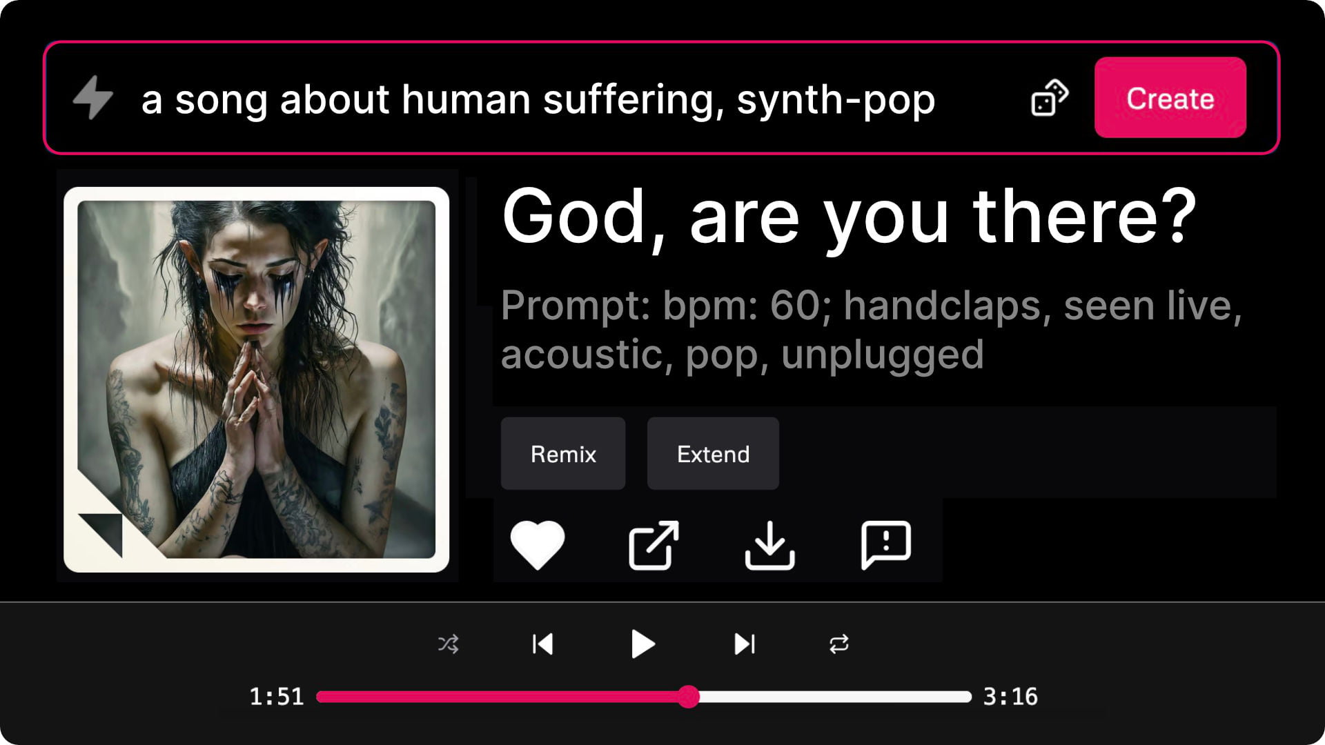 Udio.com | AI tool that creates music from text prompts.