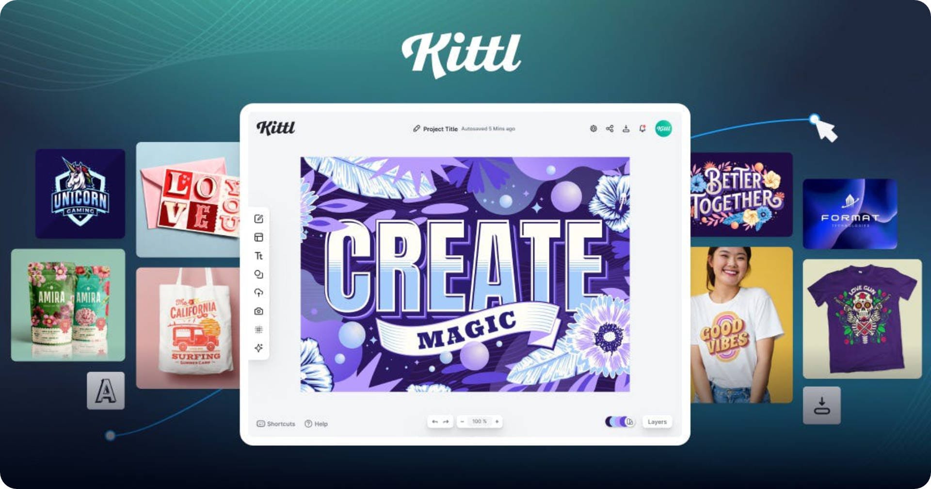 Kittl | Create visuals using pre-designed templates.