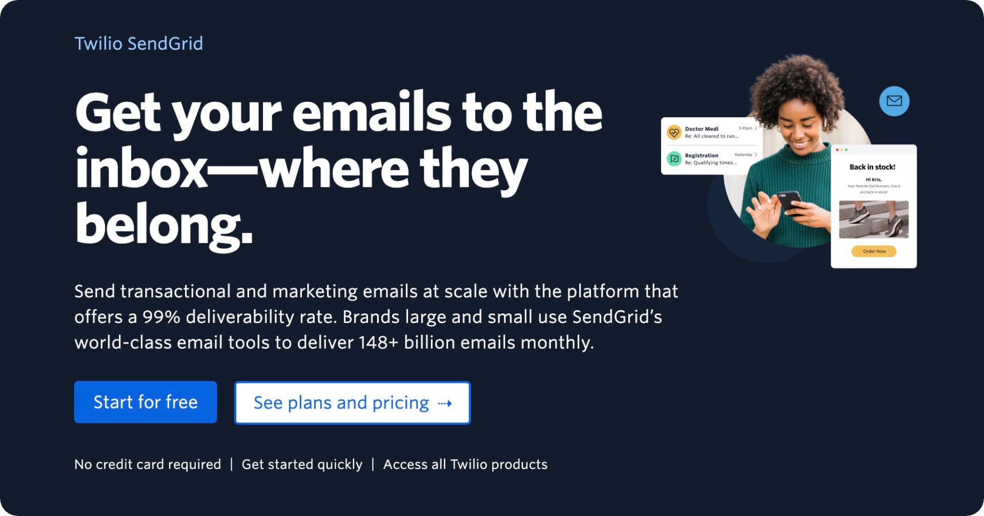 SendGrid | Send transactional, marketing emails efficiently.